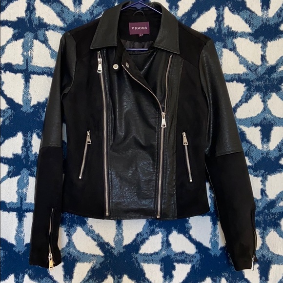 Vigoss | Jackets & Coats | Vigoss Vegan Leather Moto Jacket | Poshmark